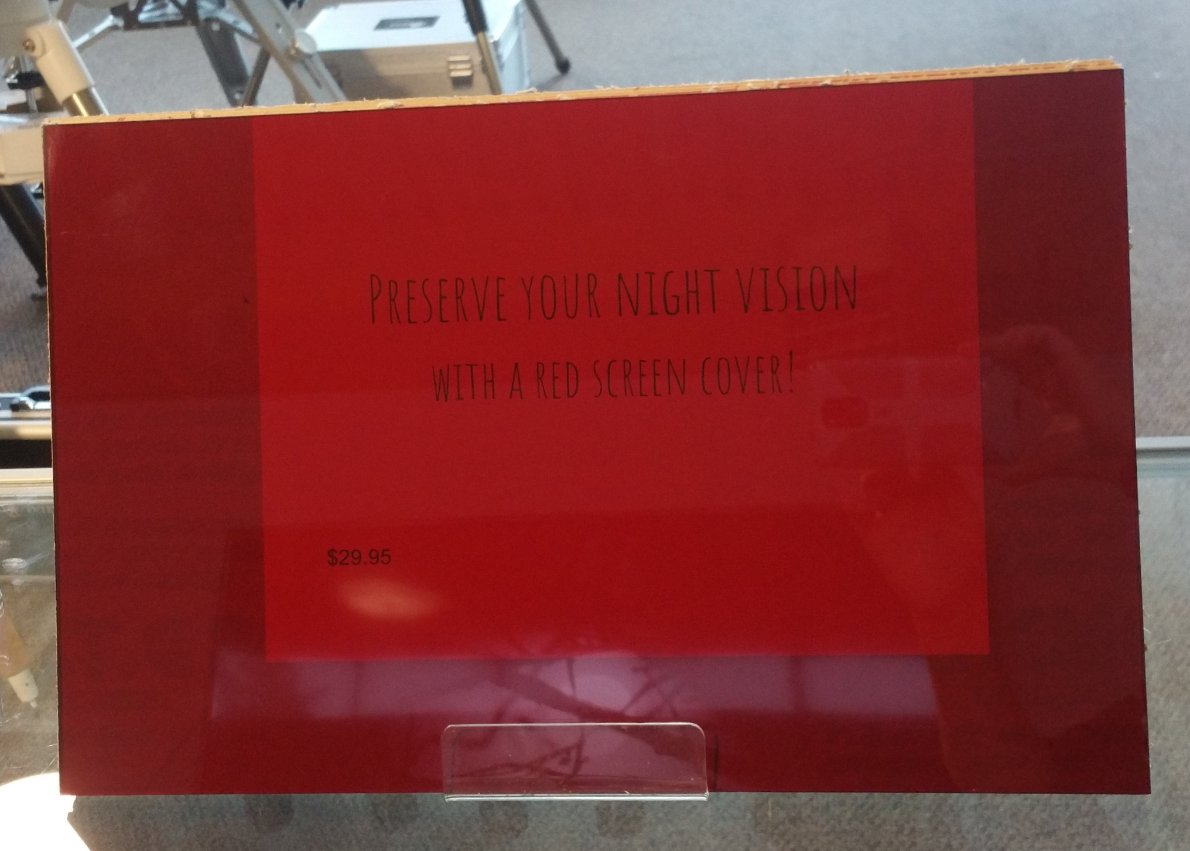 Cloud Break Optics | Red Gel Filter for Monitor